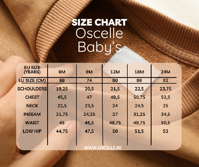 Size chart :: Oscelle.be